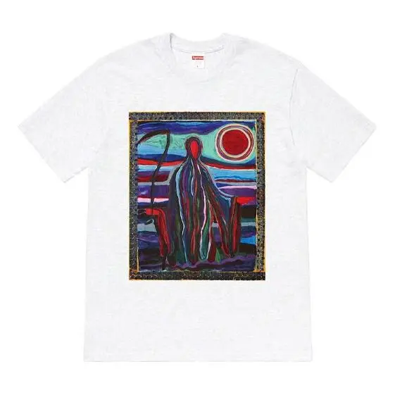 Supreme Ss19 Reaper Tee Printing Short Sleeve Gray White - Graywhite