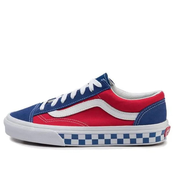 VANS Style 36 Bmx Checkerboard Low Top Sneakers - Red/blue/white