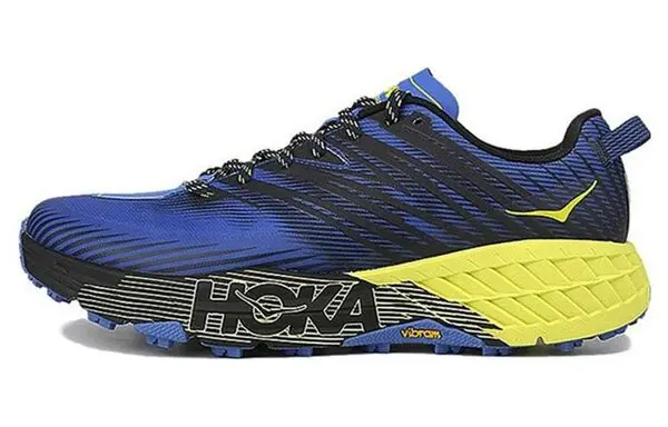 Hoka One One Speedgoat 4 Athletic Shoes - Blue/yellow