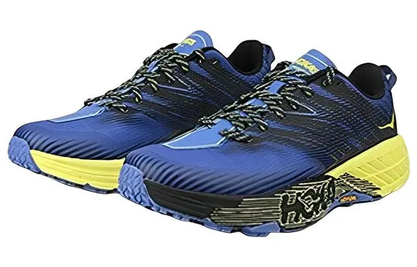 Hoka One One Speedgoat 4 Athletic Shoes - Blue/yellow