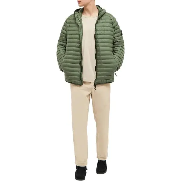 Stone Island Lightweight Hooded Down Jacket - Green