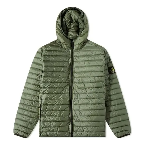 Stone Island Lightweight Hooded Down Jacket - Green