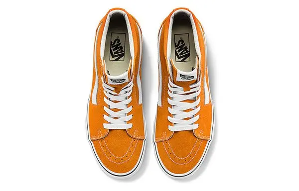 VANS Sk8-hi High Top Sneakers - Orange/white