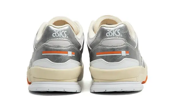 Asics Gel-spotlyte Low V2 "silver White Orange" Sneakers - Silver/white