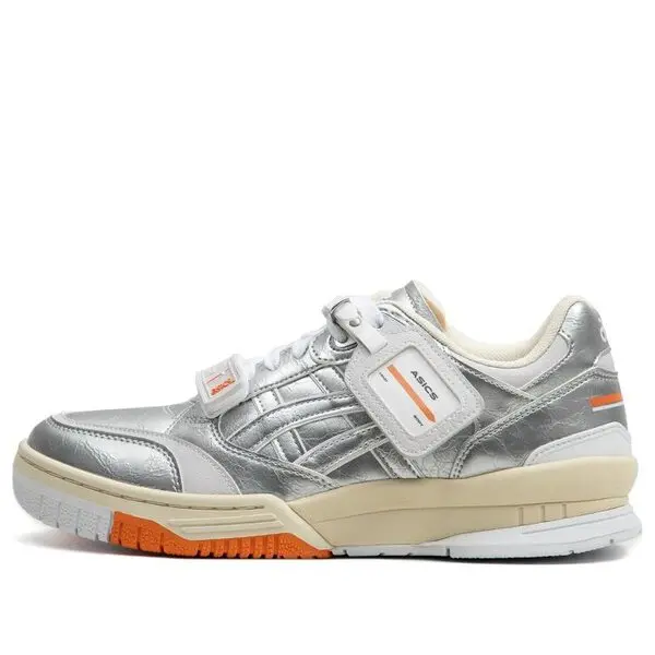 Asics Gel-spotlyte Low V2 "silver White Orange" Sneakers - Silver/white