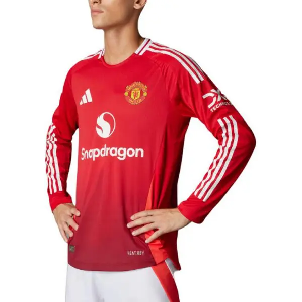 Adidas Manchester United 24/25 Long Sleeve Authentic Home Soccer Jersey