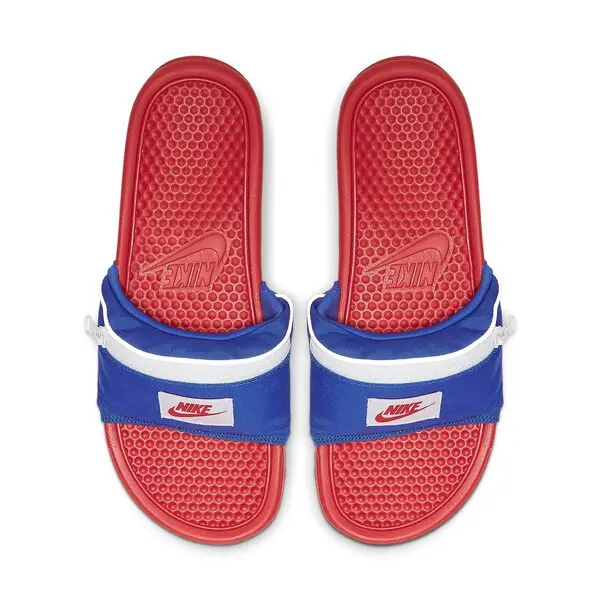 Nike Benassi Jdi Fanny Pack Slides - White/blue/red