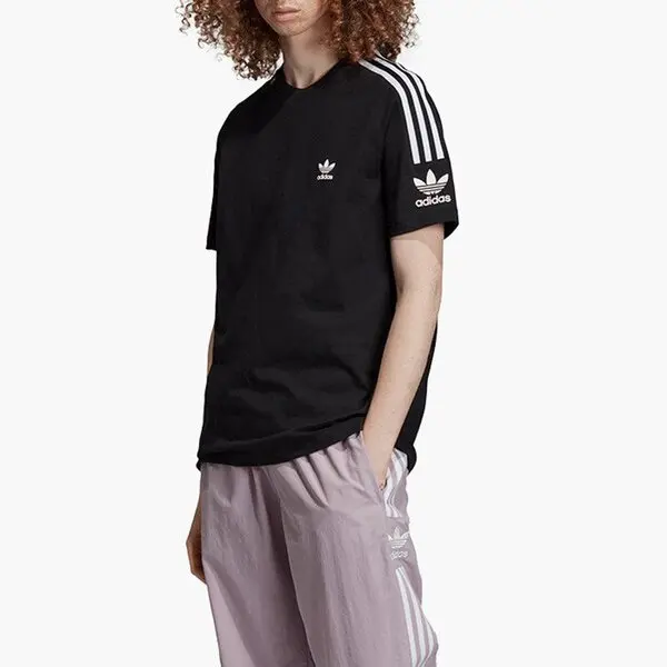 Adidas Originals 3 Bands Logo Printing Short Sleeve - Black