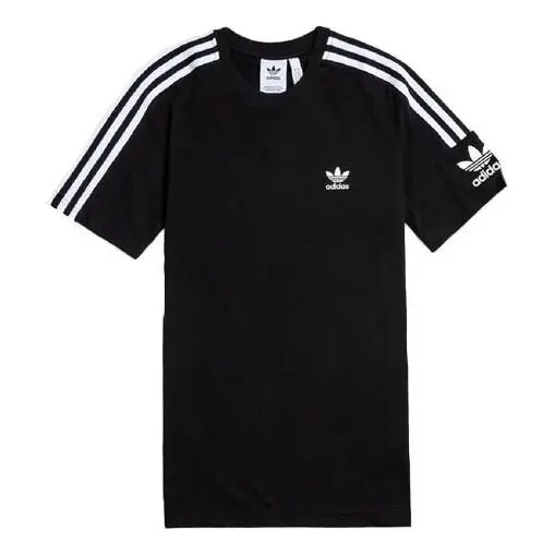 Adidas Originals 3 Bands Logo Printing Short Sleeve - Black
