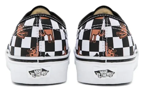 VANS Authentic Checkerboard Graphic Low Top Sneakers - Blackwhite