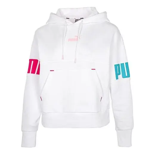 PUMA Contrasting Colors Alphabet Logo Pattern Loose Hoodie