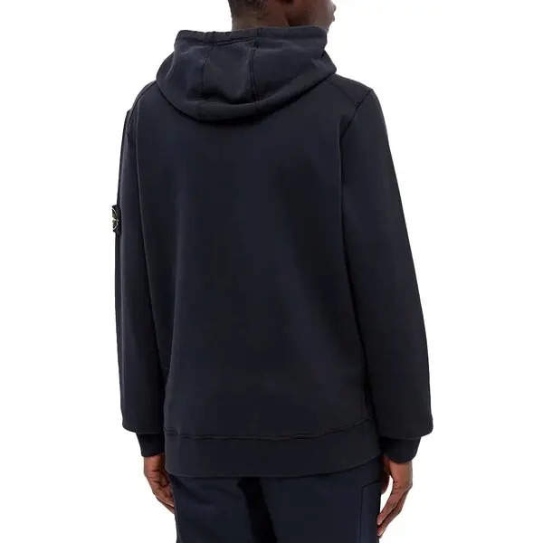 Stone Island Garment Dyed Popover Hooded Jacket - Navy