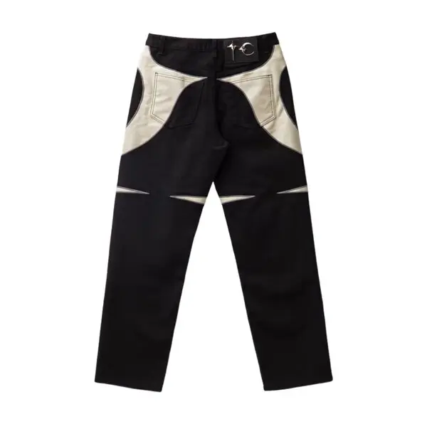THUG CLUB Tc Leather Denim Pants