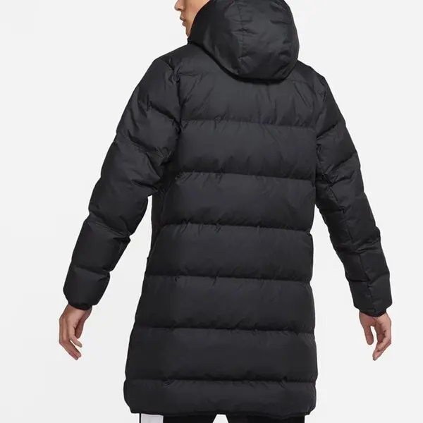 Nike Logo Mid-length Sports Hooded Down Jacket