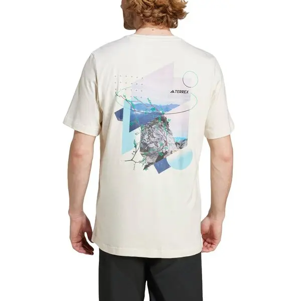 Adidas Back Graphic T-shirt Asia Sizing 'white