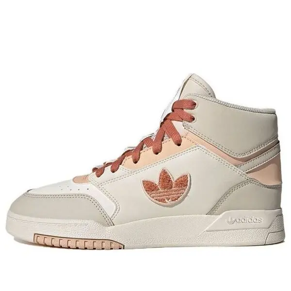 Adidas Drop Step Xl High Top Sneakers - Cream/orange