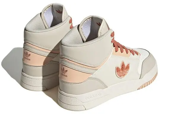 Adidas Drop Step Xl High Top Sneakers - Cream/orange
