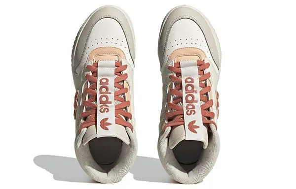 Adidas Drop Step Xl High Top Sneakers - Cream/orange