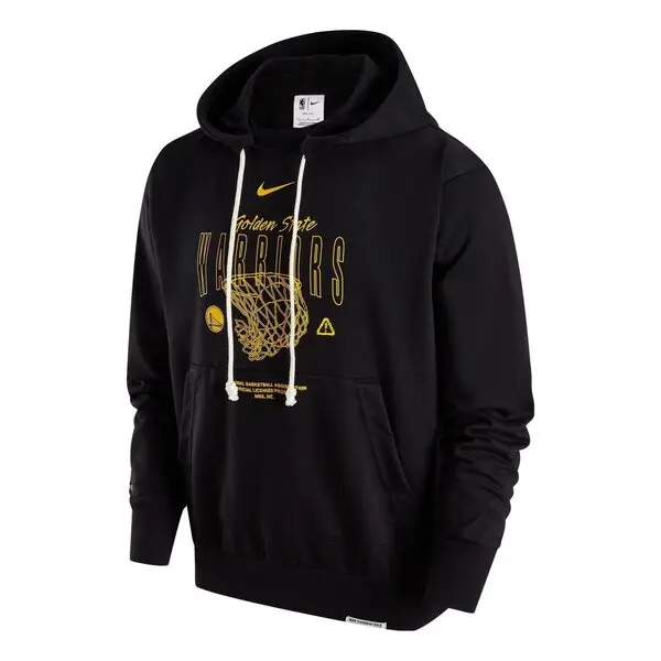 Nike Golden State Warriors Standard Issue Hoodie - Black/gold