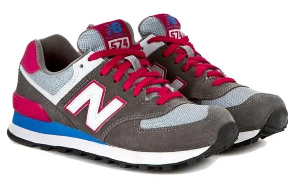 NEW BALANCE 574 Sneakers - Grey/pink/blue