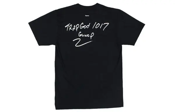 Supreme Fw16 Gucci Mane Tee Character Printing Short Sleeve - Black