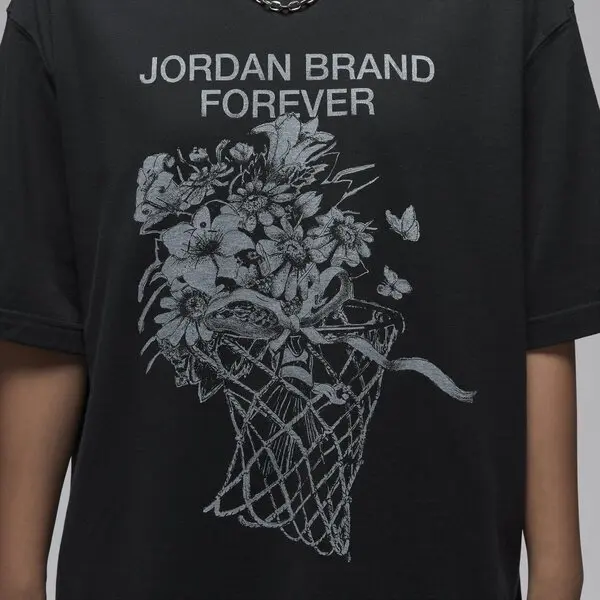 JORDAN Oversized Graphic T-shirt - Off Noir