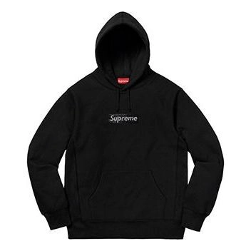 Supreme Swarovski Box Logo Hooded Sweatshirt - Black
