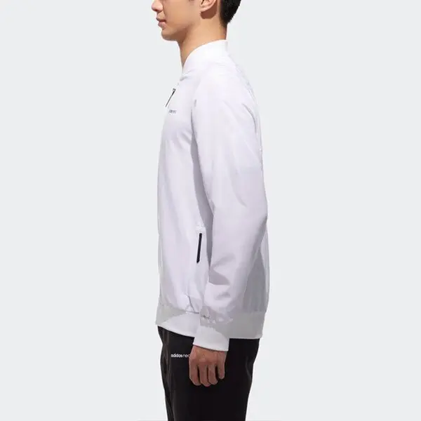 Adidas Neo Solid Color Casual Zipper Aviator Jacket