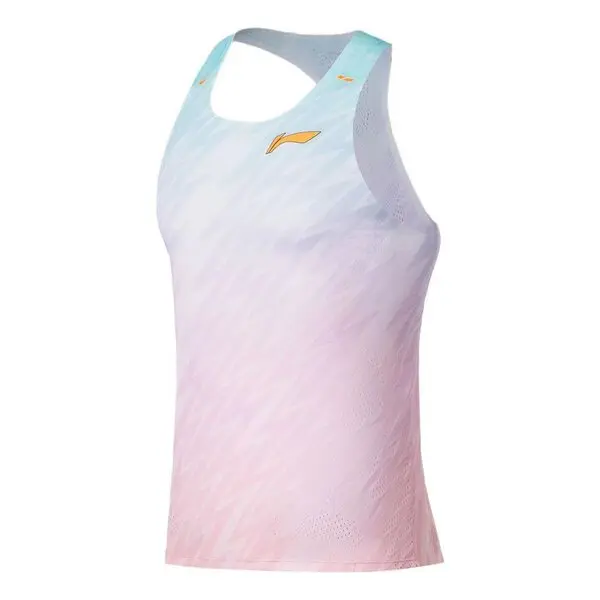 LI-NING Running Series Competition Vest - Pink/white/aqua