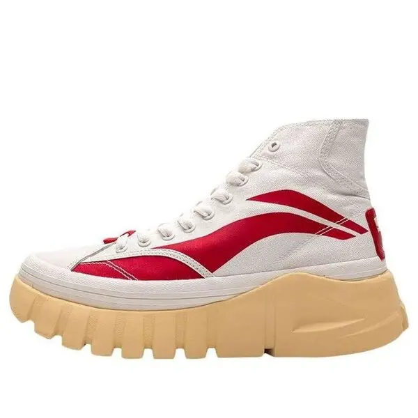 LI-NING High Top Lace-up Lug Sole Sneakers