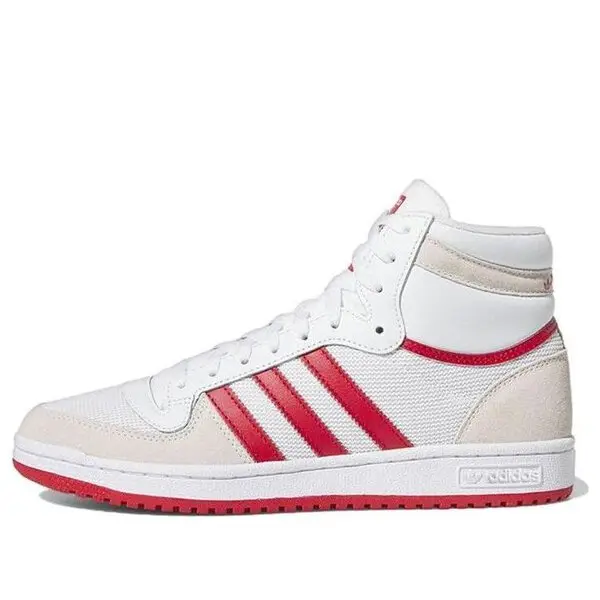 Adidas Top Ten Rb High Top Sneakers - White/red