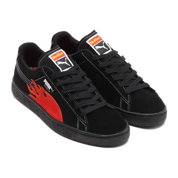 PUMA X Butter Goods Suede Classic Sneakers - Black/red