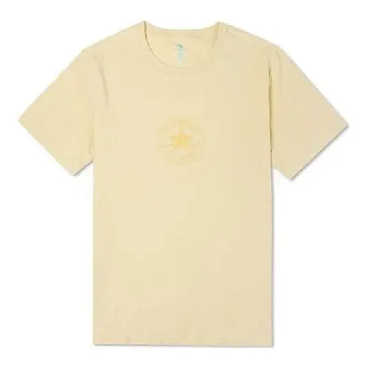 CONVERSE Tonal Chuck Taylor All Star Patch Graphic T-shirt Asia Sizing - Yellow
