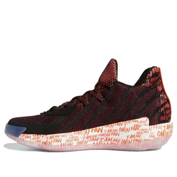 Adidas Dame 7 "i Am My Own Fan 2kday" High Top Sneakers - Black/orange/white
