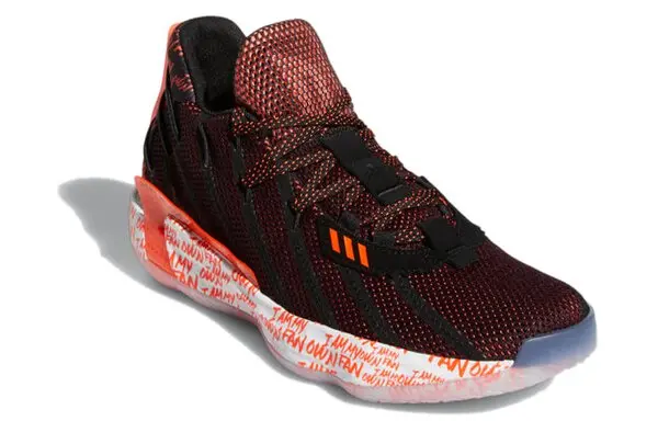 Adidas Dame 7 "i Am My Own Fan 2kday" High Top Sneakers - Black/orange/white