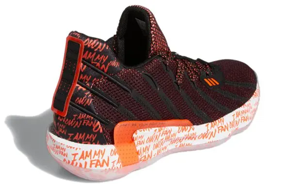 Adidas Dame 7 "i Am My Own Fan 2kday" High Top Sneakers - Black/orange/white