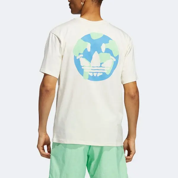 Adidas Originals Happy Earth T-shirt 'non Dyed - White/blue