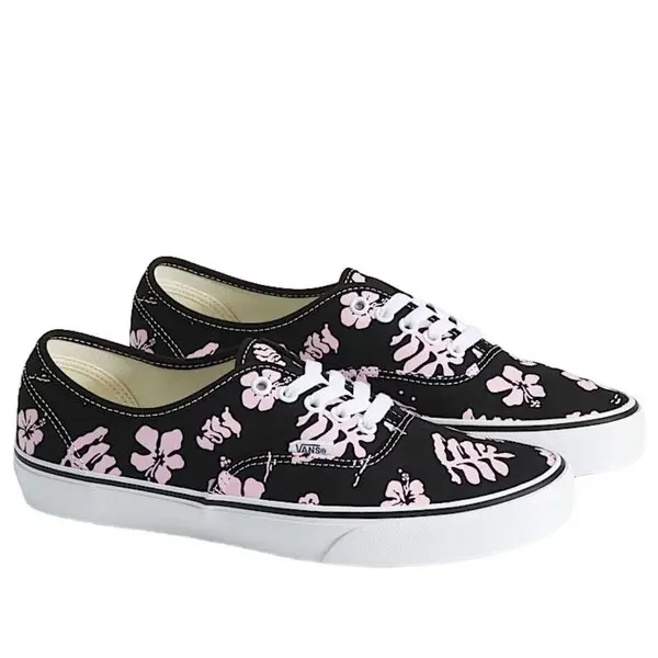 VANS Authentic Floral Sneakers - Black/pink