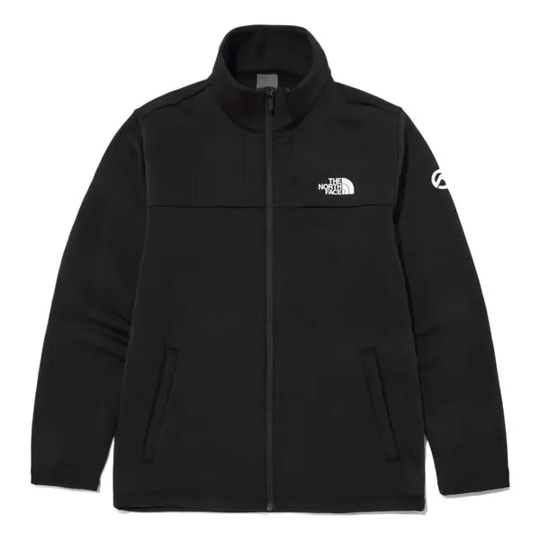 The North Face Brushed Fleece Zip Up Jacket - Black