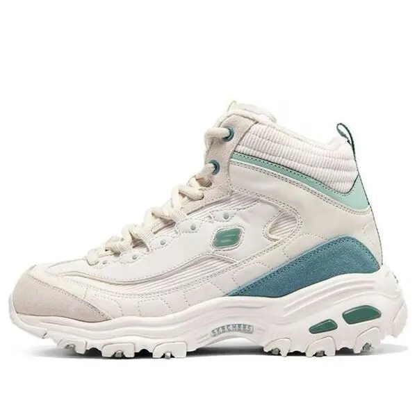 Sketchers Dlites 1.0 High Top Sneakers - White/blue