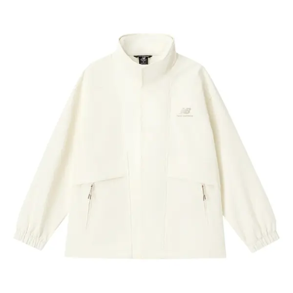 NEW BALANCE Logo Print Sport Jacket - White