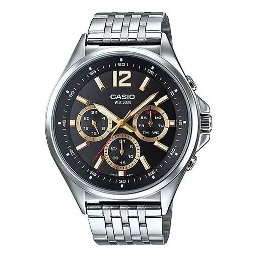 Casio Analog Stainless Steel Watch With Dial - Black