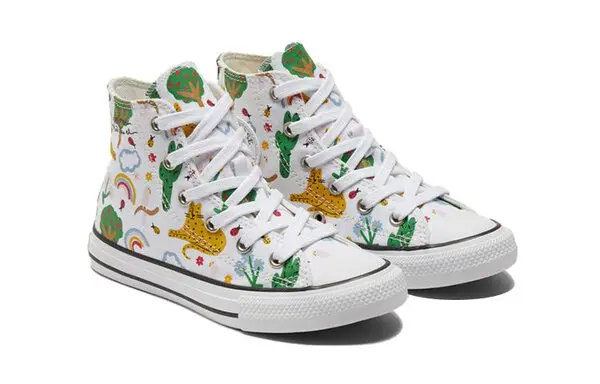 CONVERSE Chuck Taylor All Star High Top Sneakers - White/green