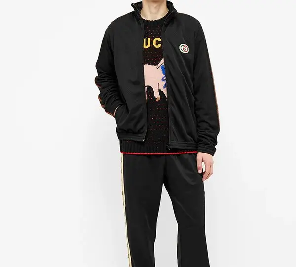 Gucci Mesh Oversize Jacket With Patch /multicolor
