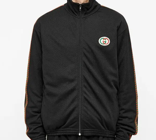 Gucci Mesh Oversize Jacket With Patch /multicolor