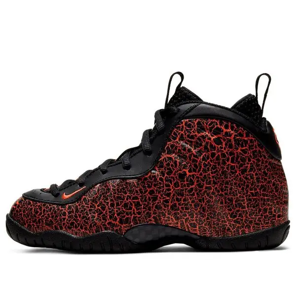 Nike Little Posite One 'lava' High Top Sneakers - Black/red