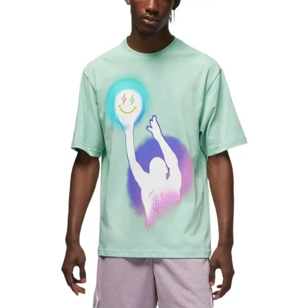 JORDAN X J Balvin T-shirt 'mint - Enamel Green