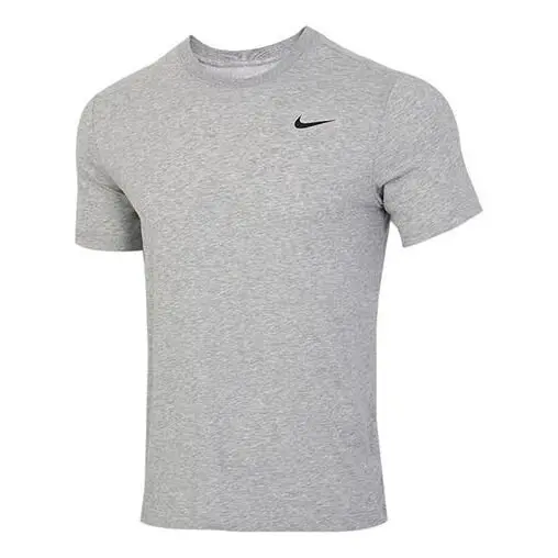 Nike Dri-fit Sports Training Short Sleeve T-shirt - Gray