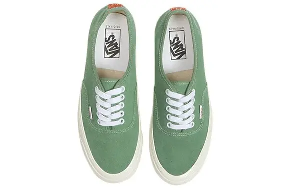 VANS Og Authentic Lx Loden Suede Low Top Sneakers - Green/orange/white