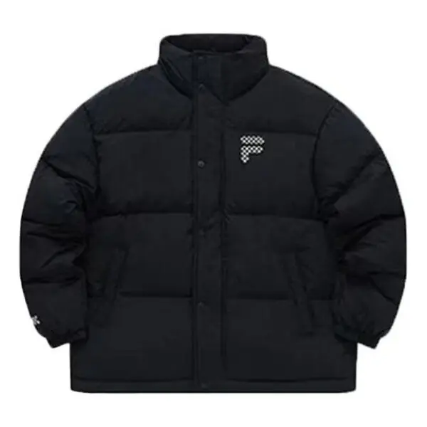 FILA FUSION Logo Puffer Jacket - Black